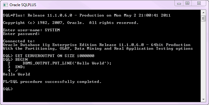 PL SQL Block Structure